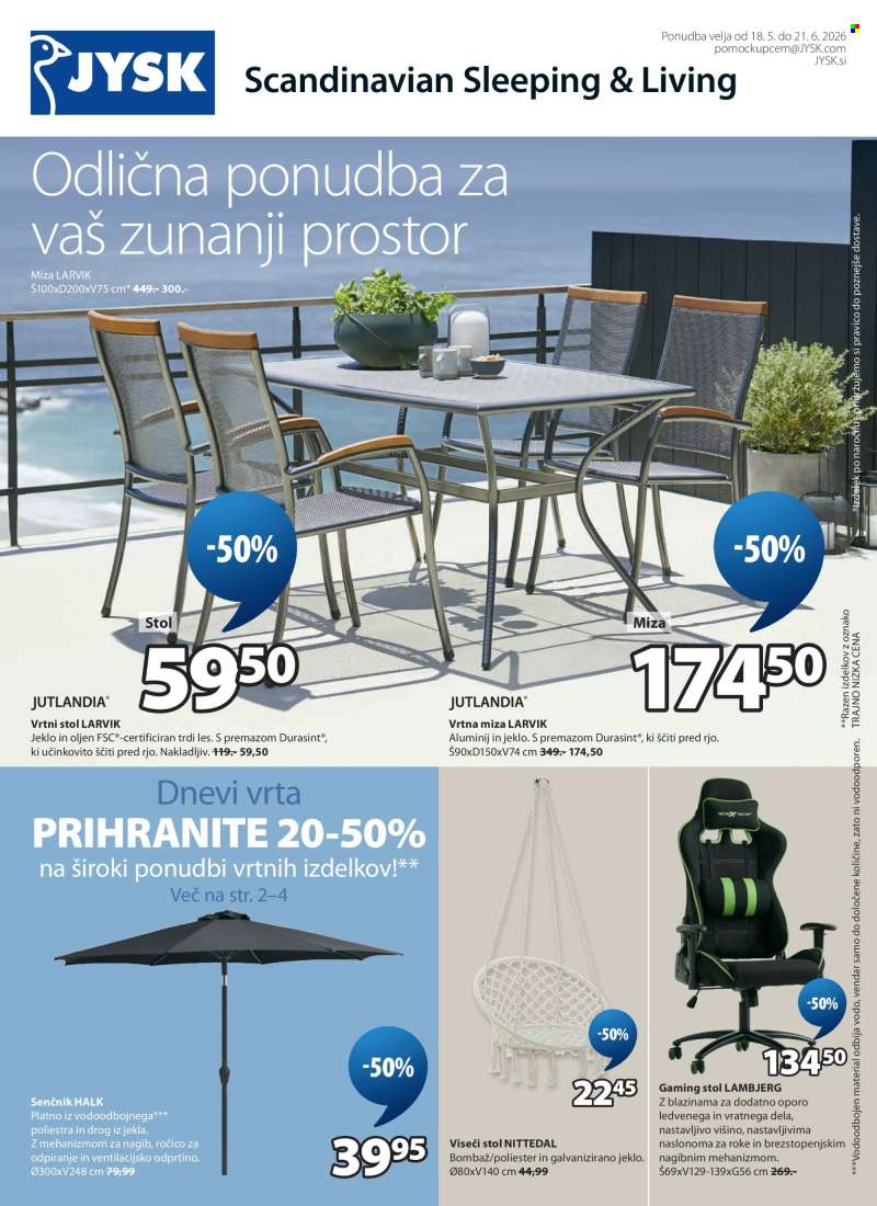 JYSK katalog • Od ponedeljek, 18. 5., do nedelje, 21. 6. 2026